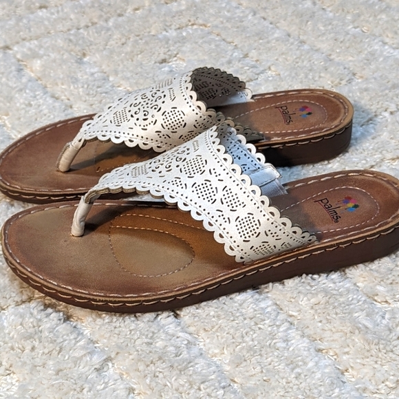 Palms | Shoes | Palms Perforated Flex Faux Leather Upper Slipon Thong ...